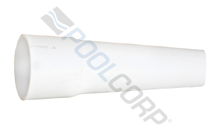 8X20 BELL END, 8″x20′ SCH40 PVC PIPE – 24-7 POOLS AND SPAS